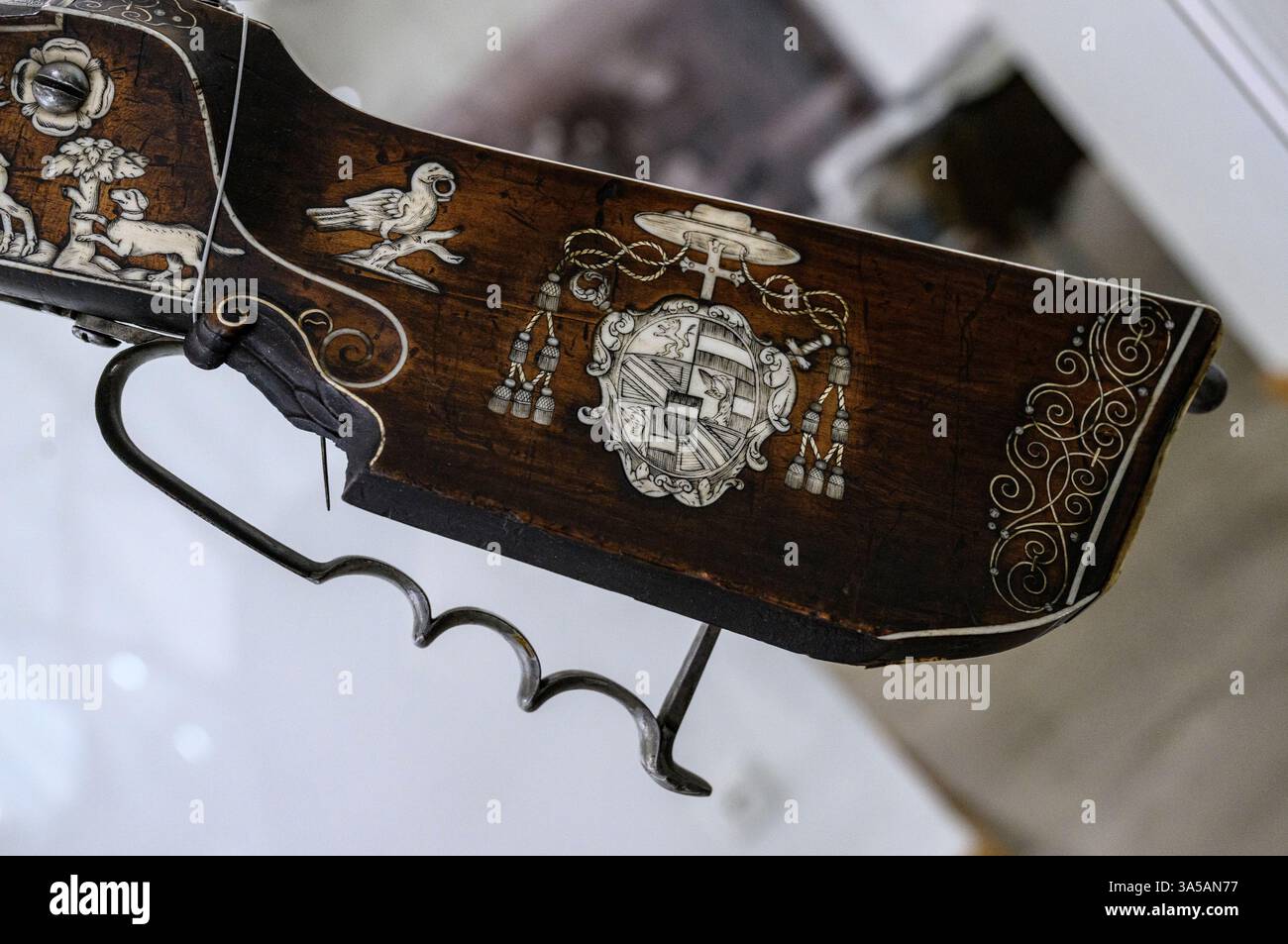 Decin, Czech Republic. 20th Mar, 2025. Detail of a rifle with the ...