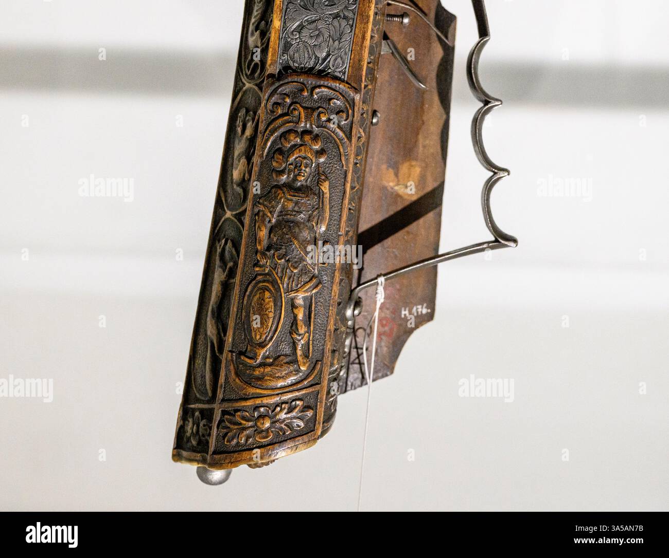 Decin, Czech Republic. 20th Mar, 2025. Detail of a rifle made by Hans ...