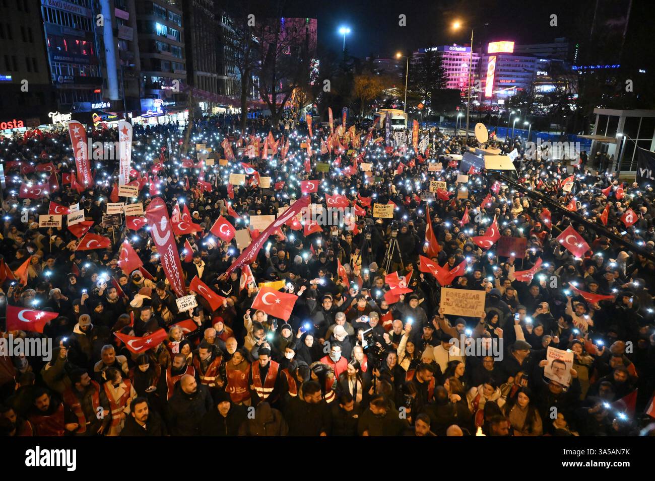 The detention of Istanbul Mayor Ekrem Imamoglu is being protested by ...