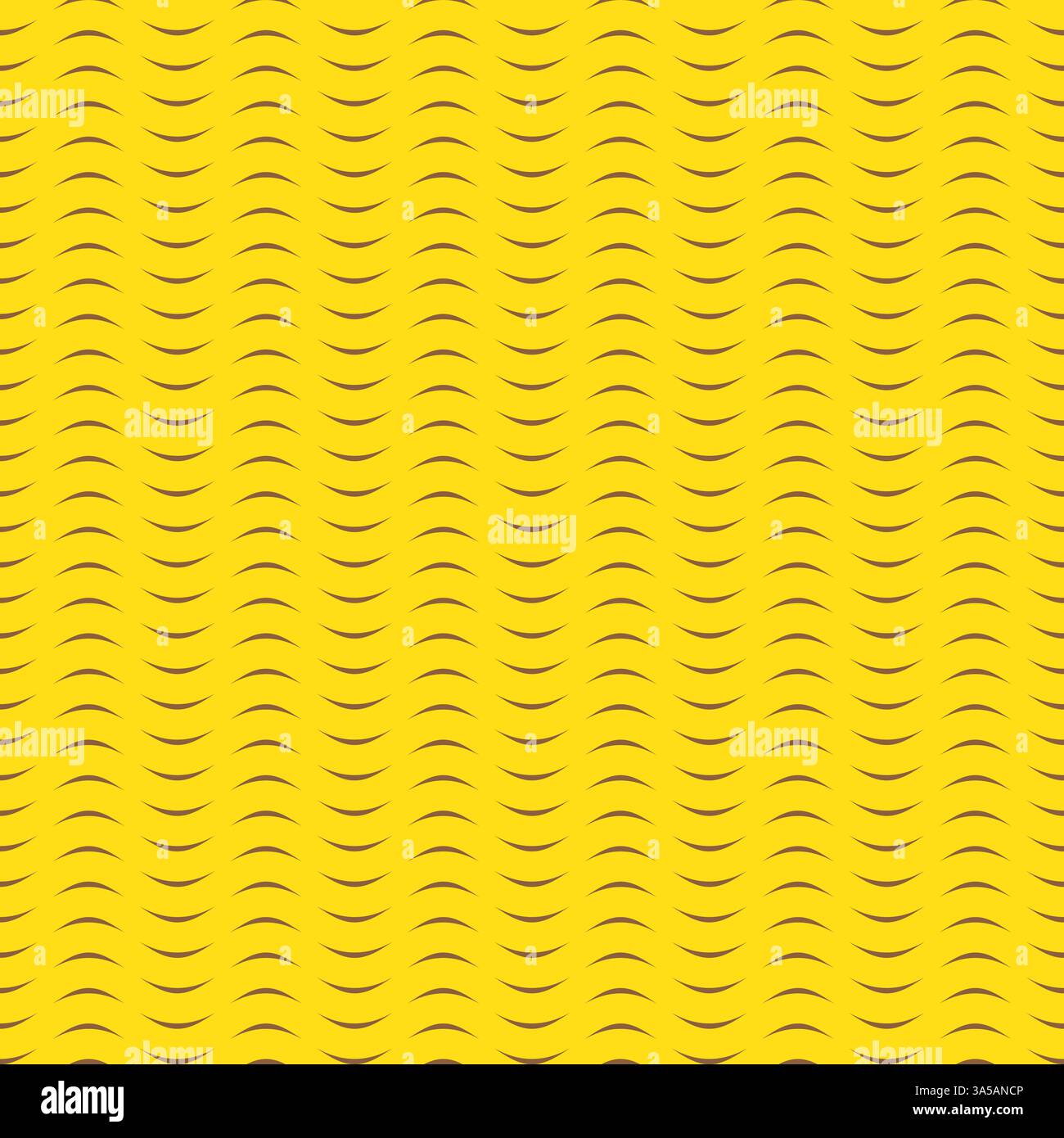 Seamless brown waves pattern on yellow background, for wallpaper ...