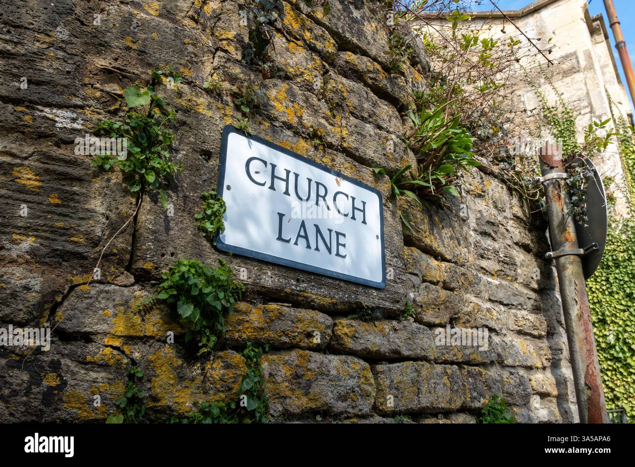 Church Lane sign Stock Photo - Alamy
