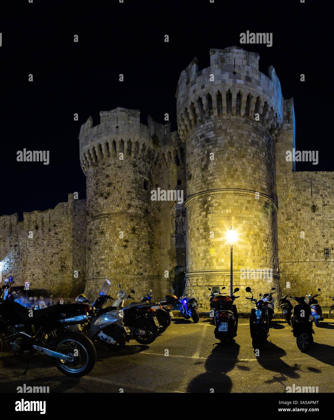 A picture of the Sea Gate, part of the Medieval Rhodes City Walls, at ...