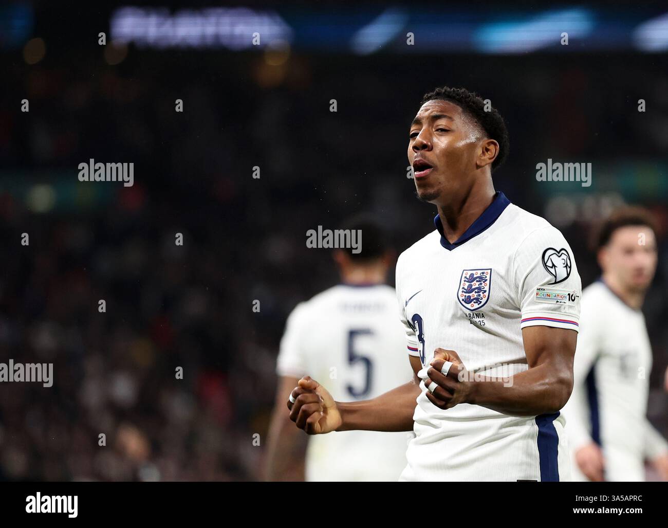 London, England, 21st March 2025. Myles Lewis-Skelly of England ...
