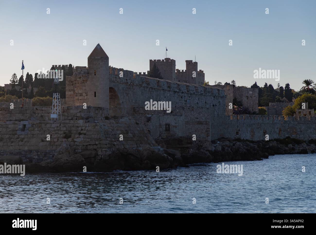 A picture of the De Naillac Tower, part of the Medieval Rhodes City ...