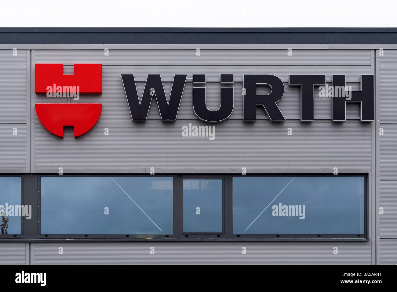 Munich, Bavaria, Germany - November 26, 2023: WÜRTH logo with red ...