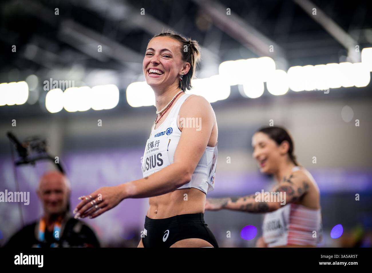 Nanjing, China. 22nd Mar, 2025. Belgian Rani Rosius pictured after the ...