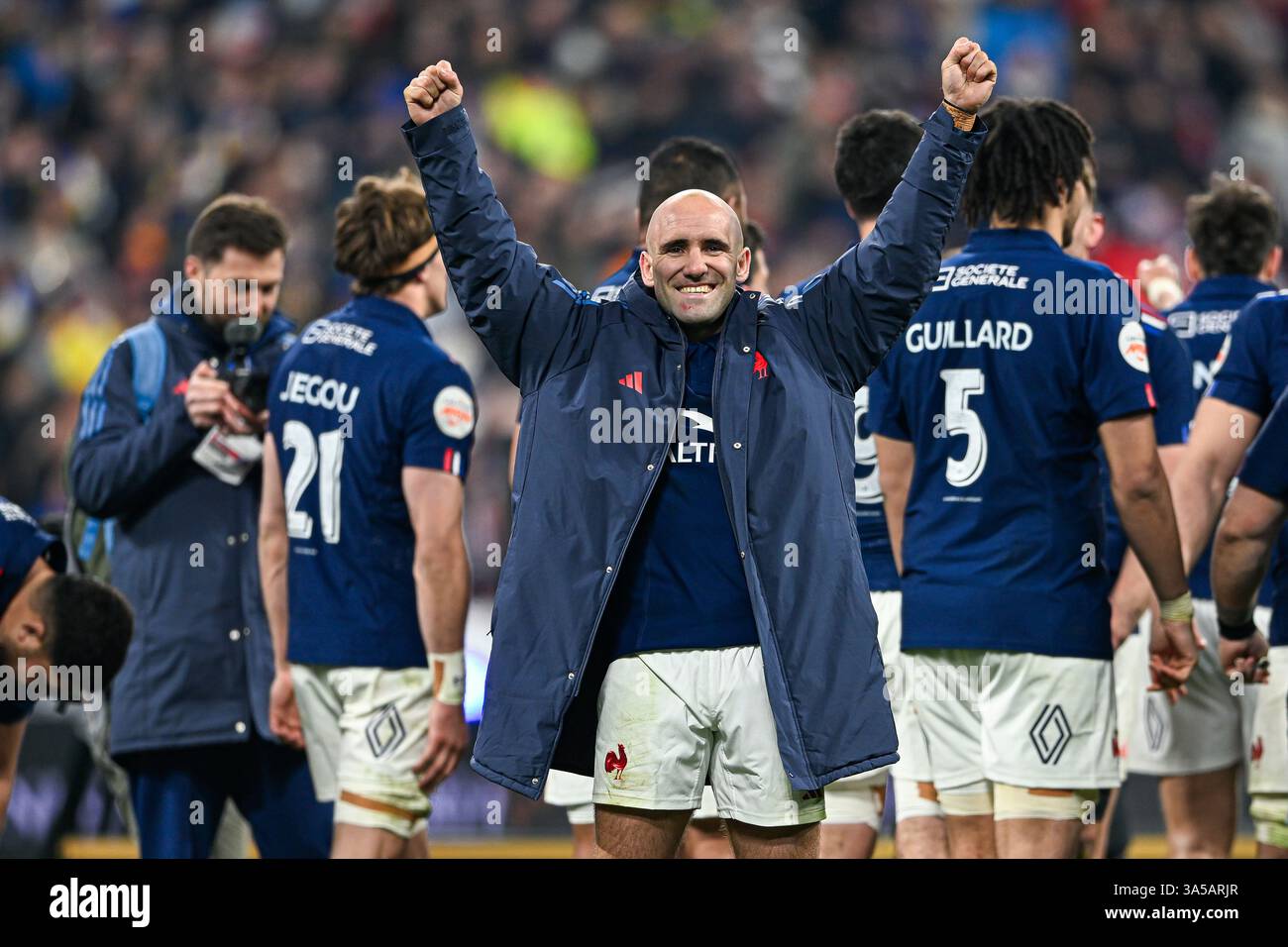 Maxime Lucu during the 6 or Six Nations Championship rugby match XV de ...