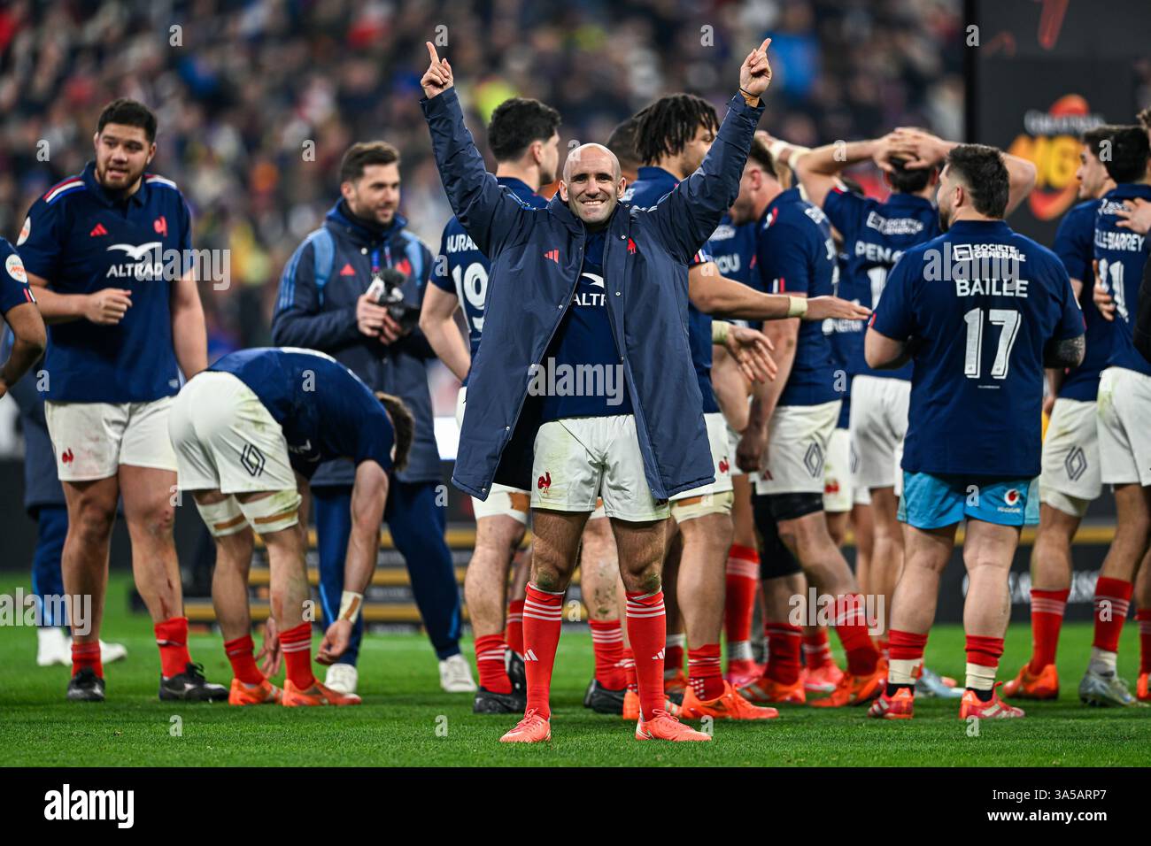 Paris, France. 15th Mar, 2025. Maxime Lucu during the 6 or Six Nations ...