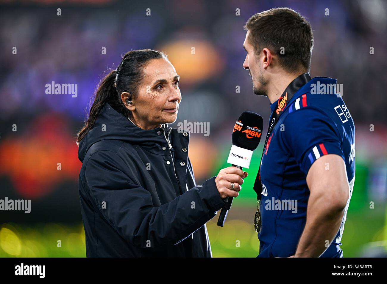 Paris, France. 15th Mar, 2025. Helene Macurdy during a interview with ...