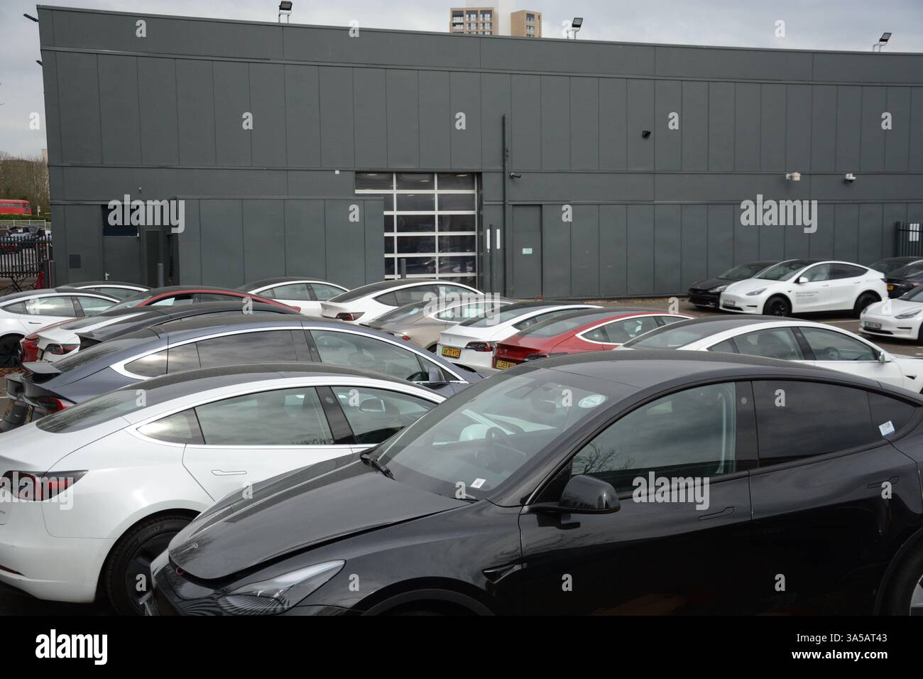 Tesla showroom Park Royal, London, UK Stock Photo - Alamy