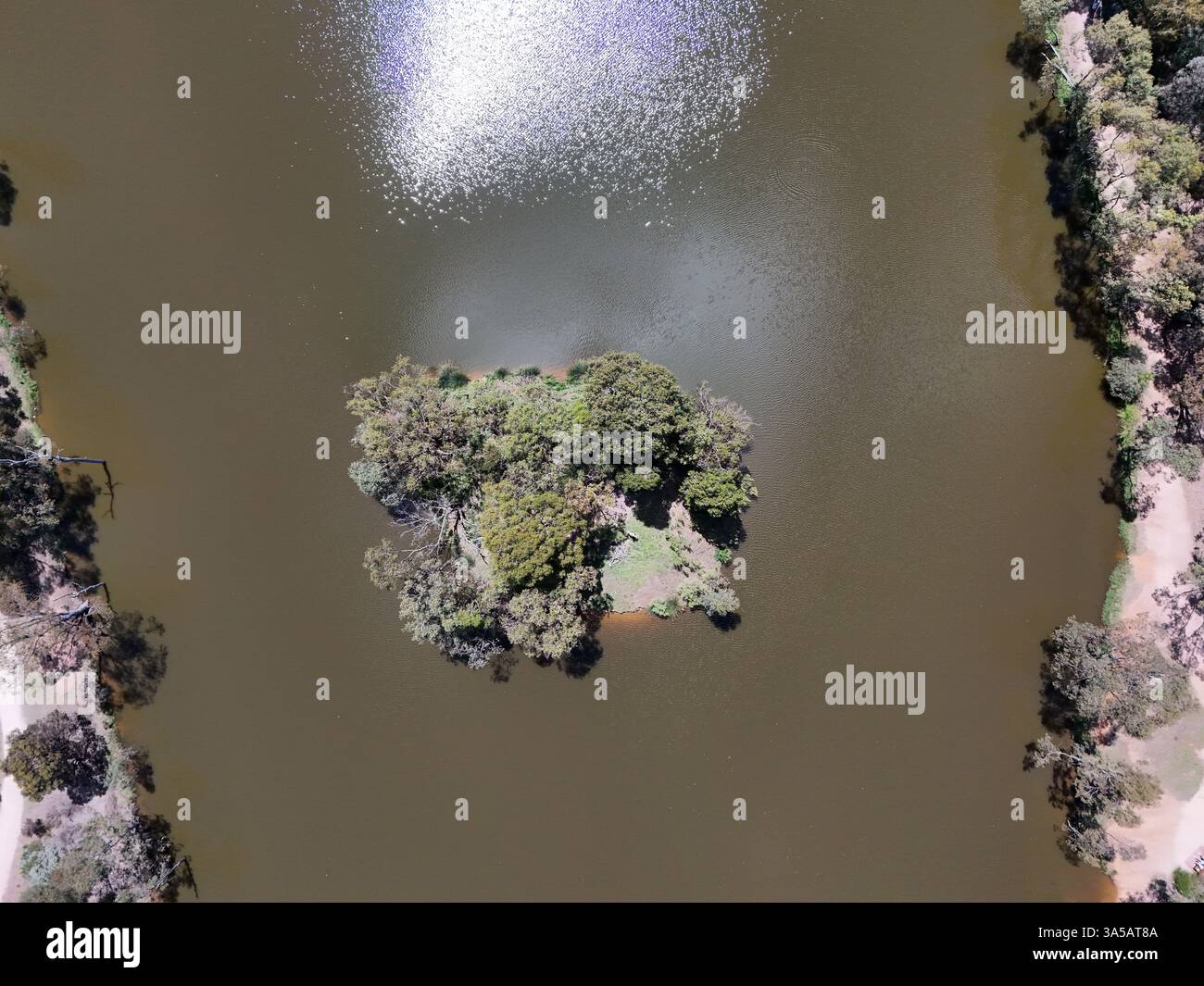 aerial view of Eaglehawk suburb of City of Greater Bendigo, central ...