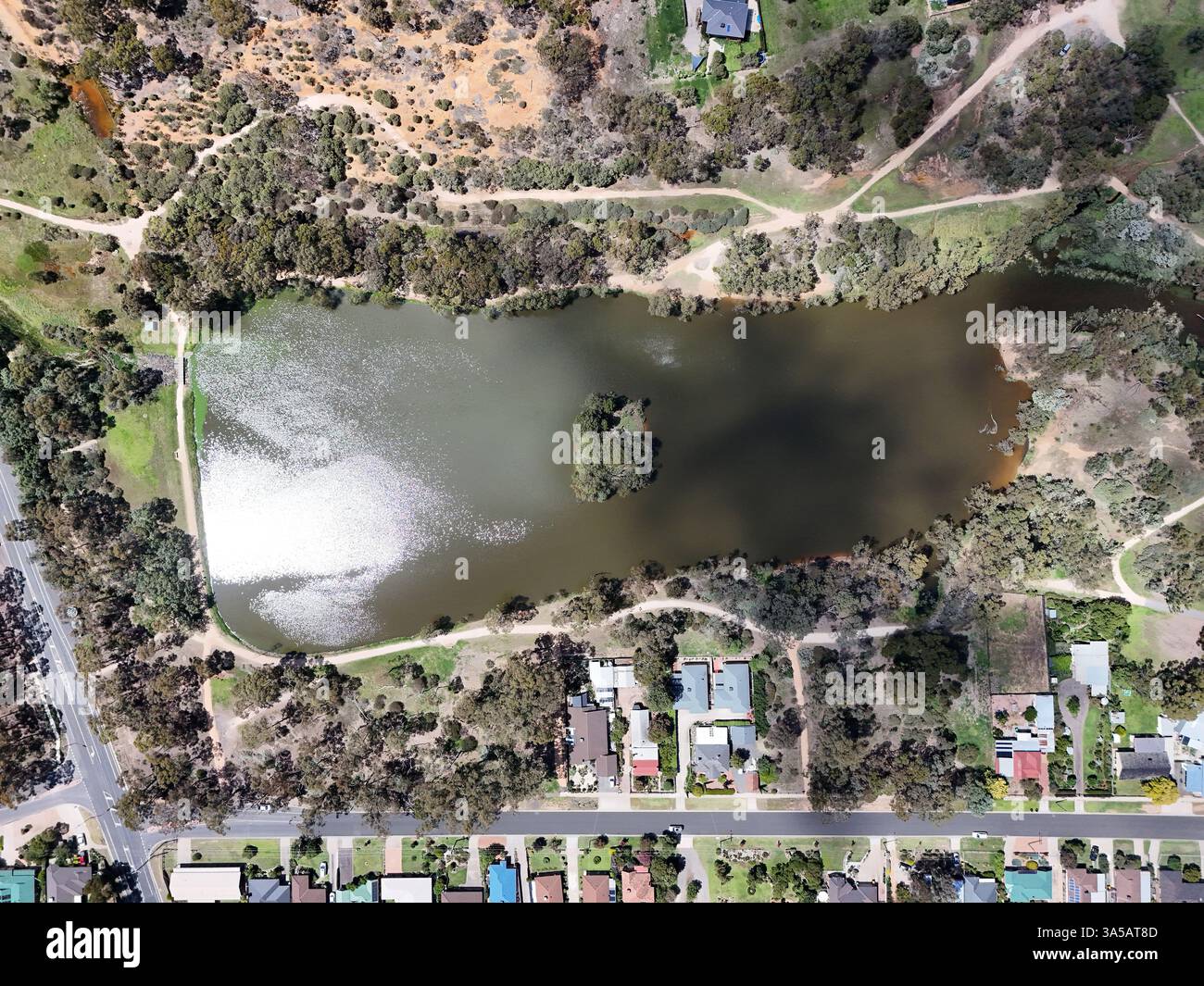 aerial view of Eaglehawk Lake Tom Thumb suburb of City of Greater ...
