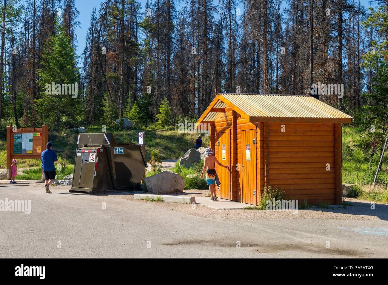 Eco-Friendly Composting Dry Toilet in Jasper National Park. Valley of ...