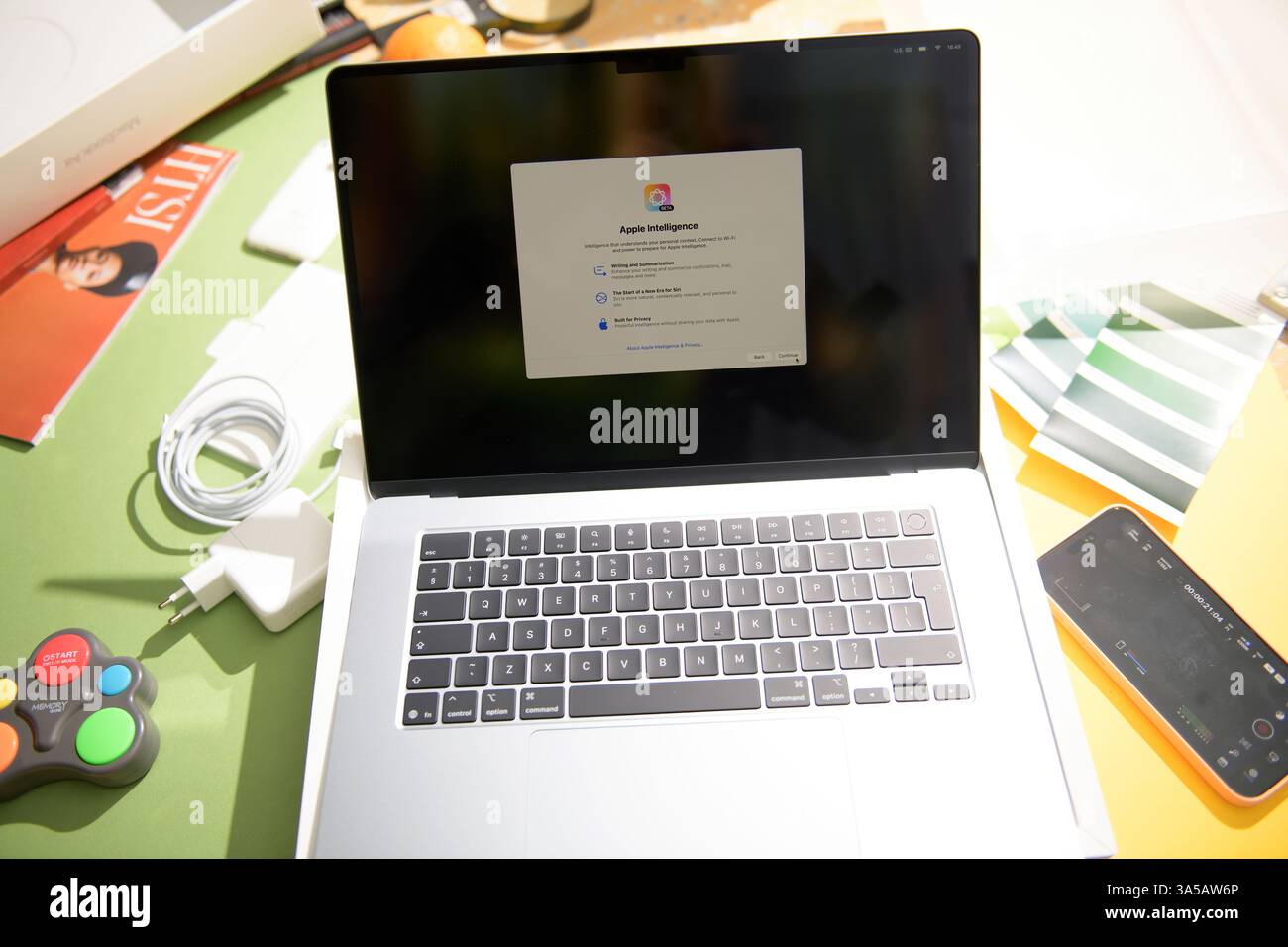 Paris, France - Mar 13, 2025: MacBook Air M4 displays Apple ...