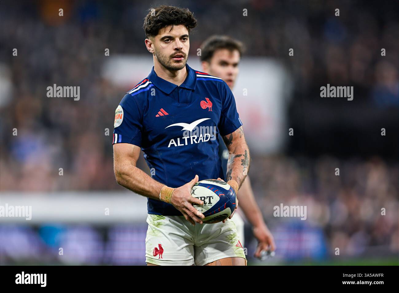 Paris, France. 15th Mar, 2025. Romain Ntamack during the 6 or Six ...