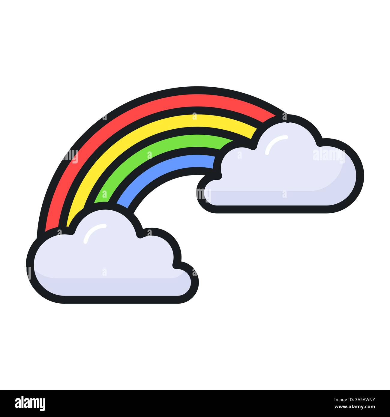 A beautifully designed vector of rainbow in modern style, a ...