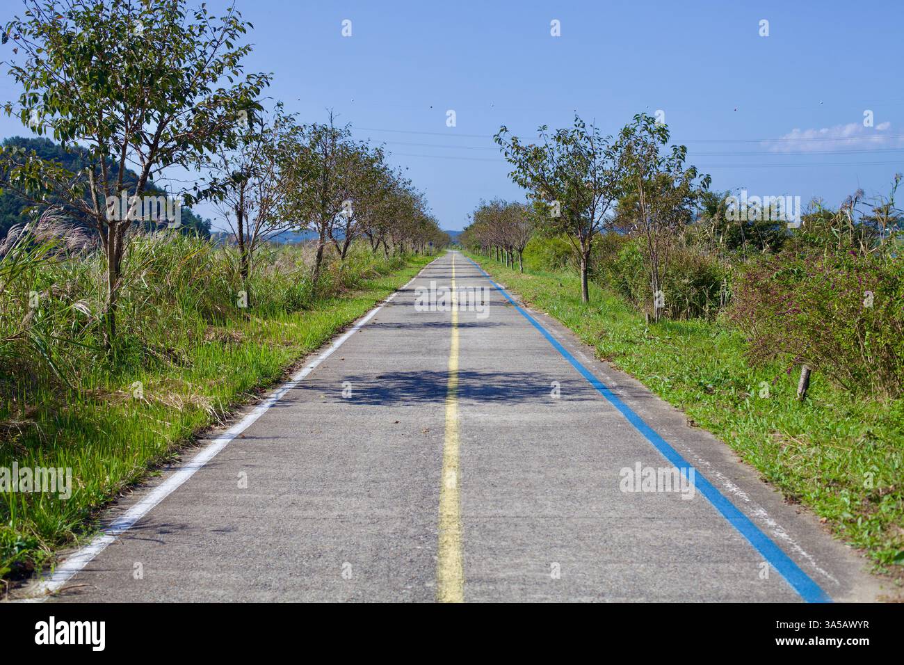 Naju City, South Korea - September 24, 2020: A long, straight section ...