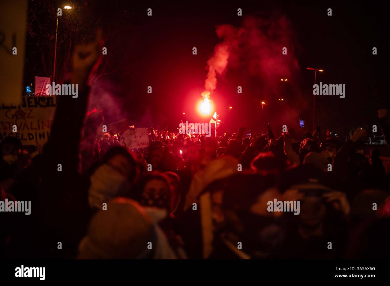 Supporters of Istanbul Mayor Ekrem Imamoglu rally in Istanbul following ...