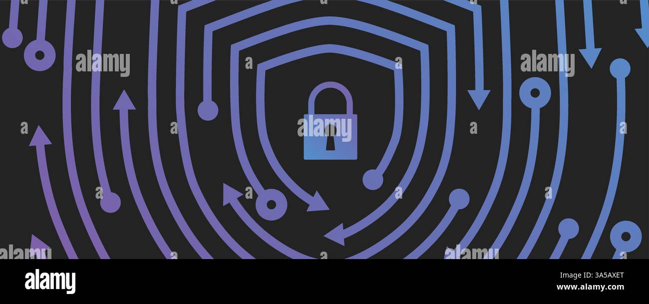 Cyber security protection devices from hacker attack Stock Vector Image ...