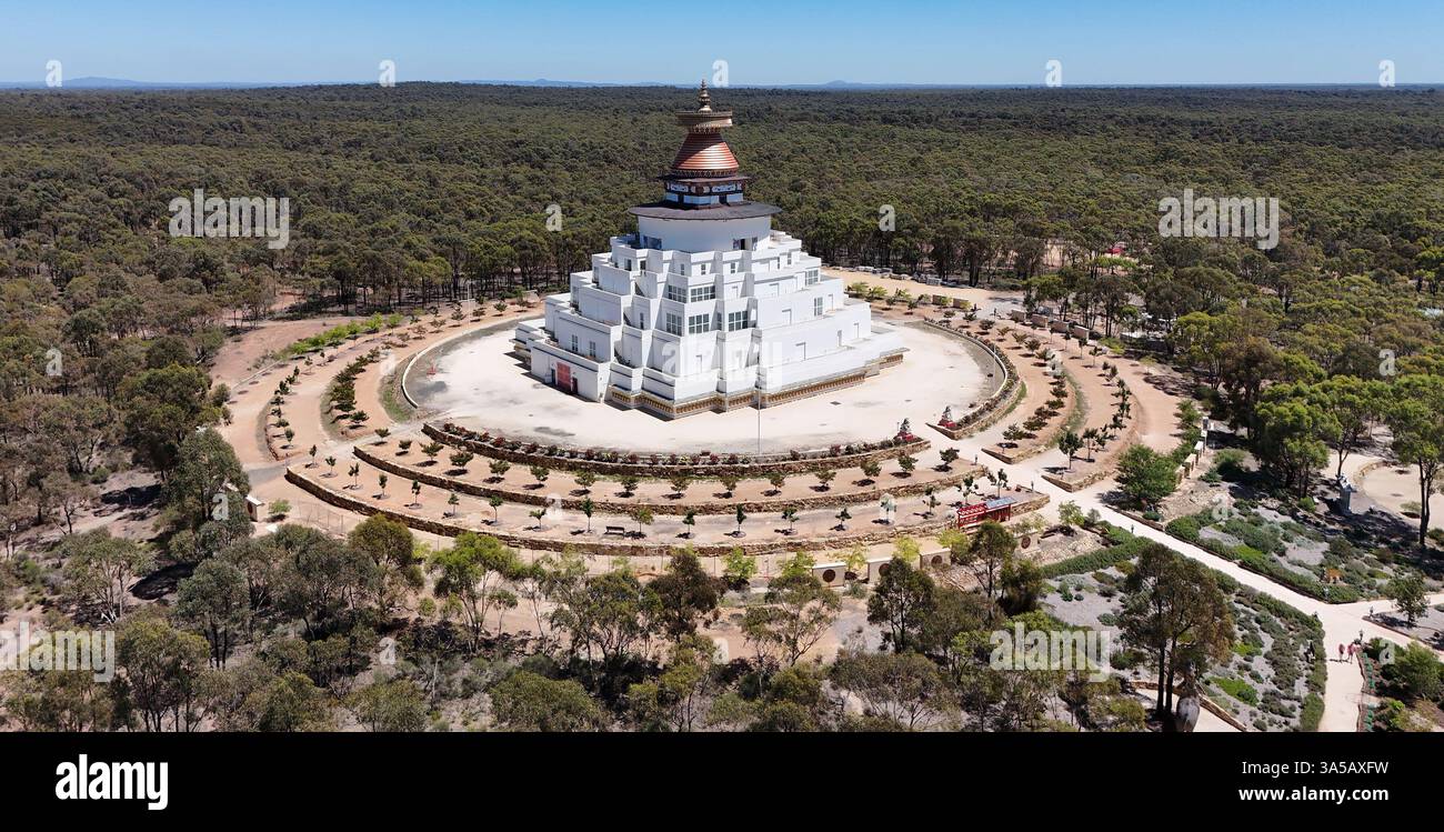 aerial view of The Great Stupa of Universal Compassion is a Buddhist ...