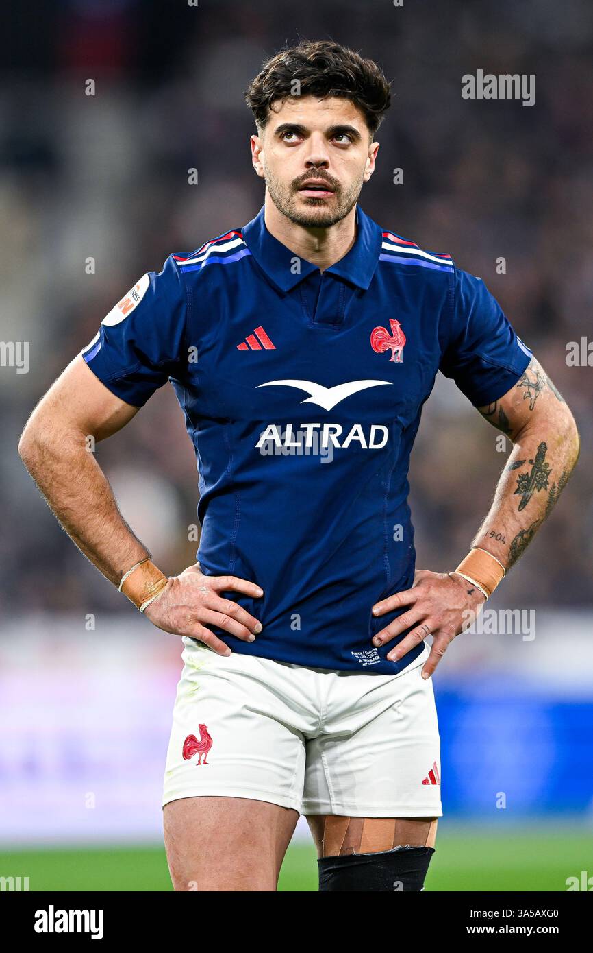 Romain Ntamack during the 6 or Six Nations Championship rugby match XV ...