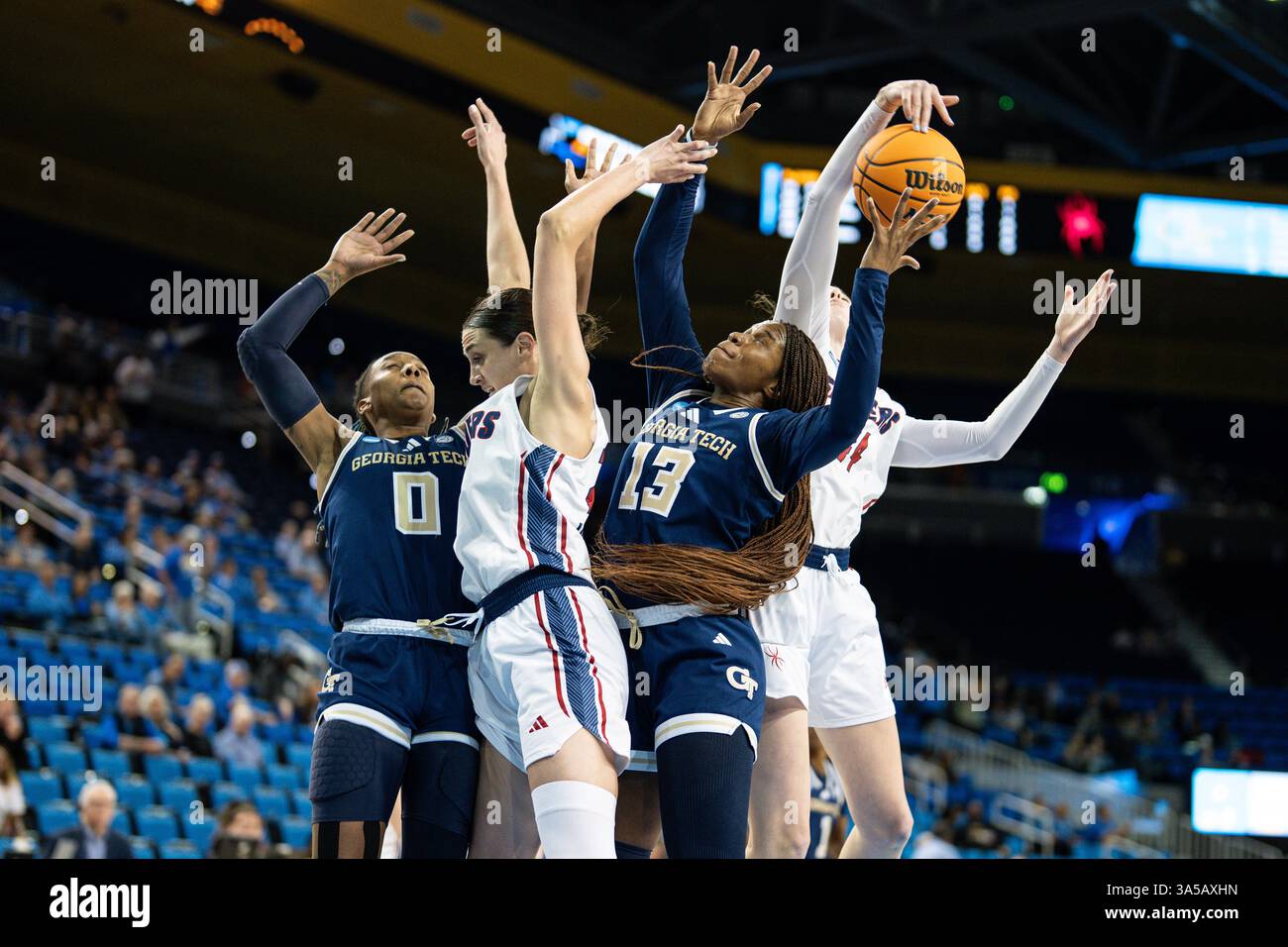 Georgia Tech Yellow Jackets forward Kayla Blackshear (13) and Richmond ...