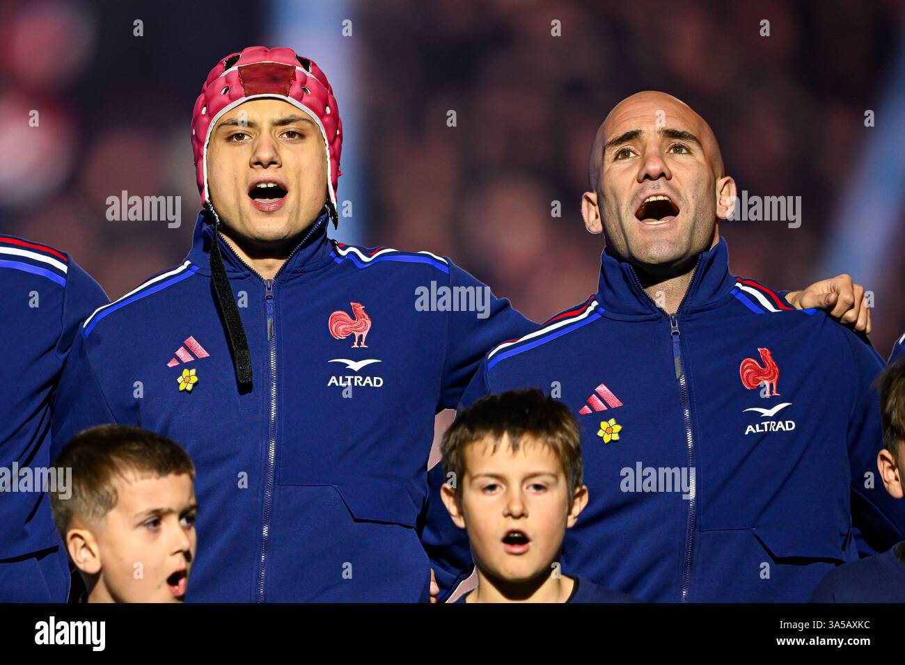 Louis Bielle-Biarrey and Maxime Lucu during the 6 or Six Nations ...