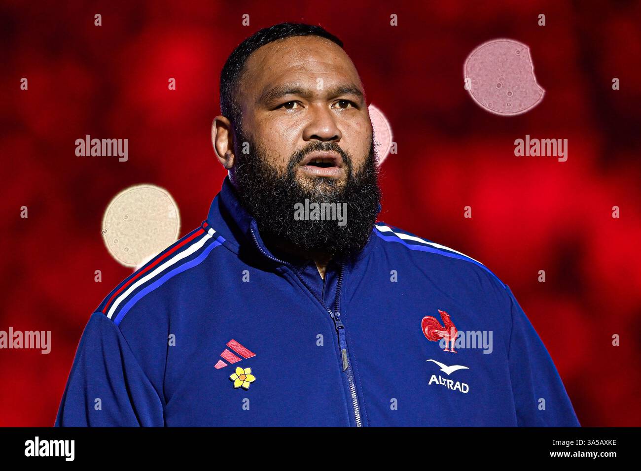 Uini Atonio during the 6 or Six Nations Championship rugby match XV de ...