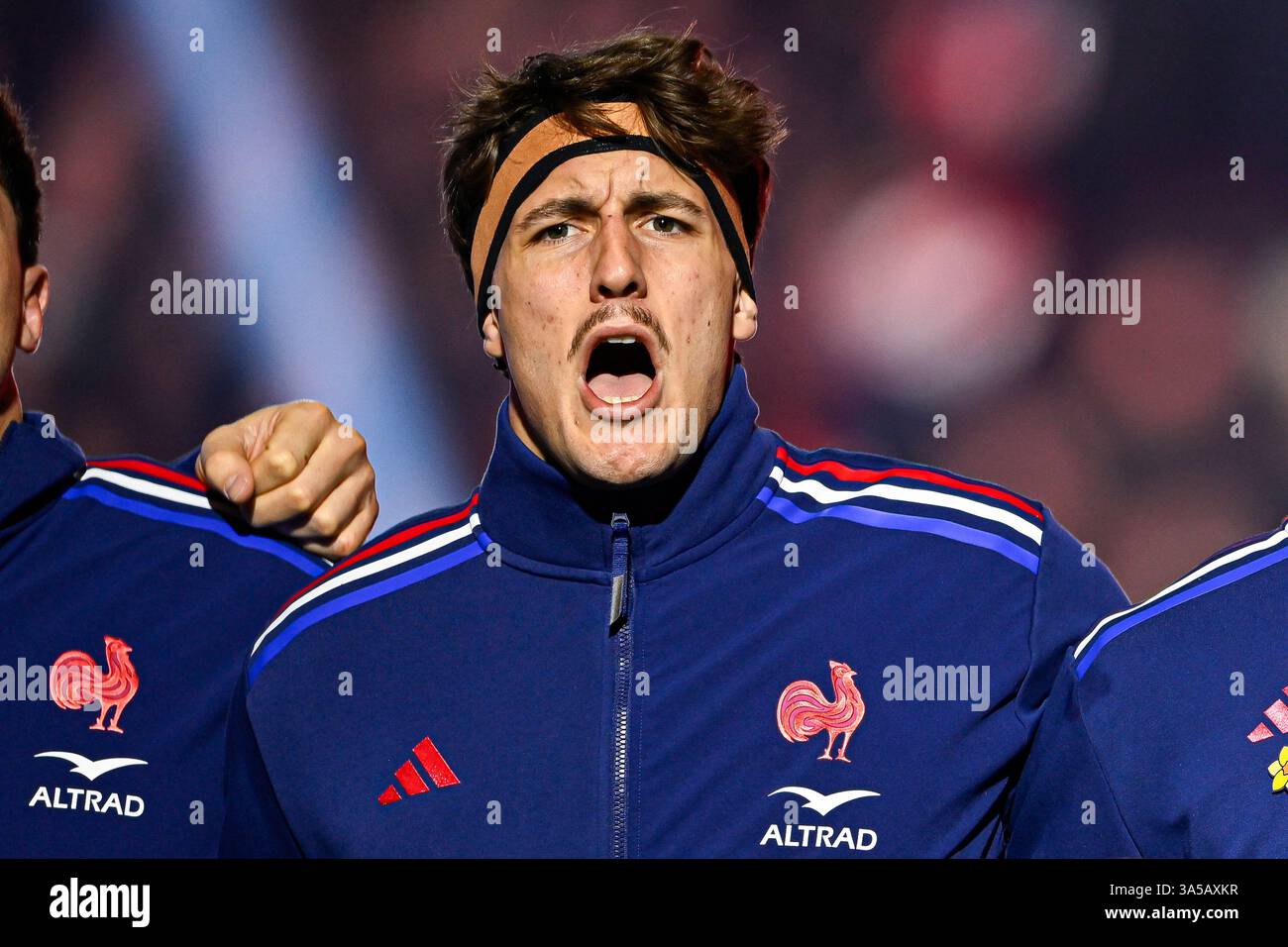 Oscar Jegou during the 6 or Six Nations Championship rugby match XV de ...