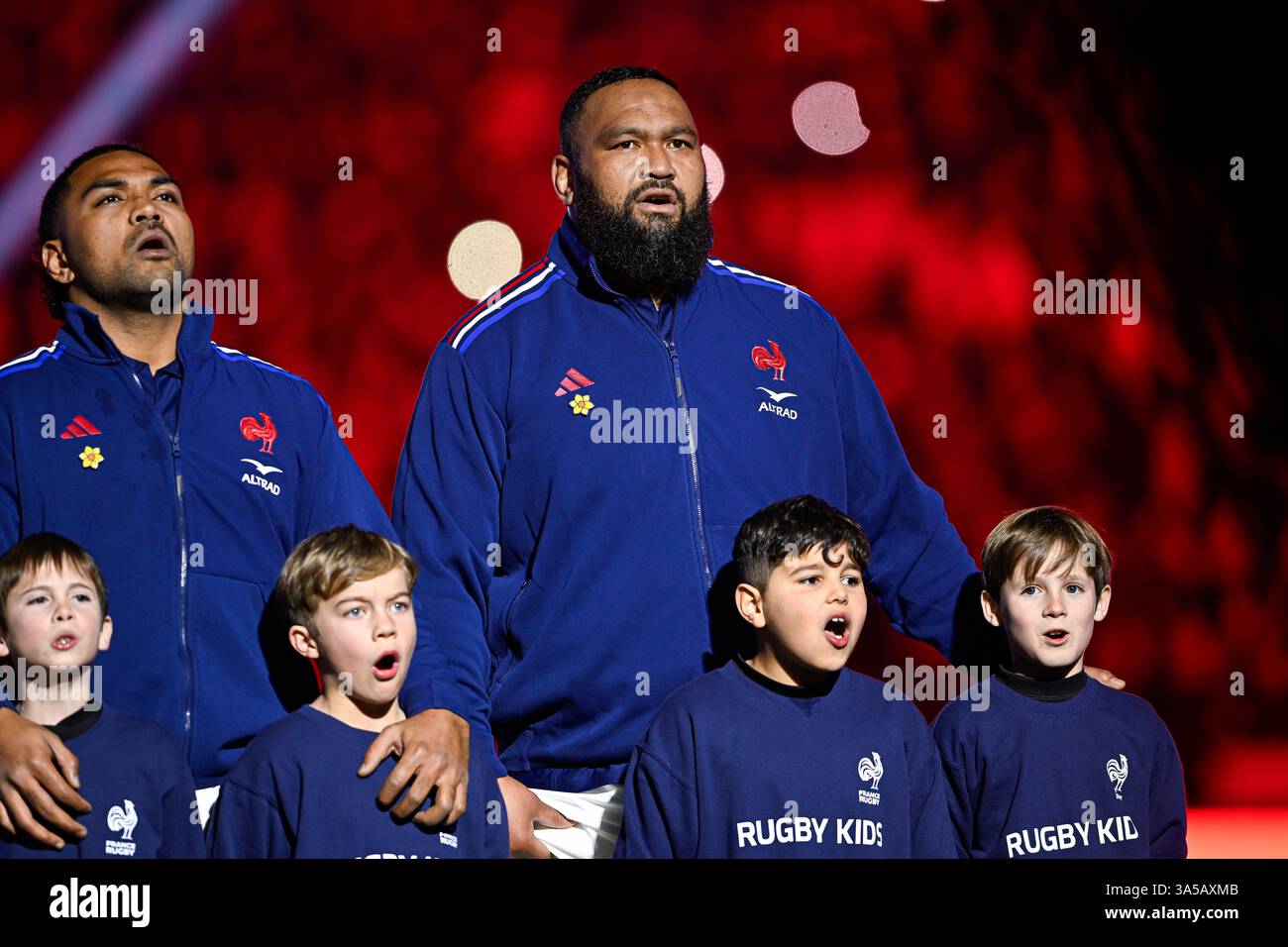 Paris, France. 15th Mar, 2025. Uini Atonio during the 6 or Six Nations ...