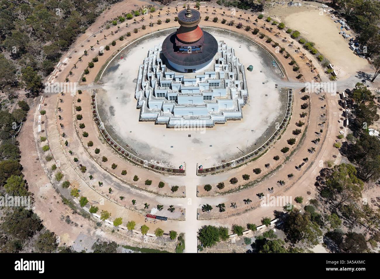 aerial view of The Great Stupa of Universal Compassion is a Buddhist ...
