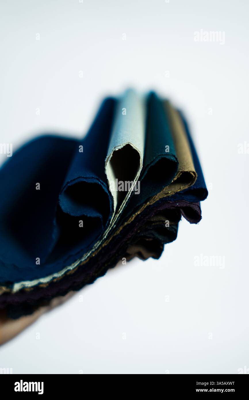 A collection of cotton fabric samples, showcasing colors and patterns ...