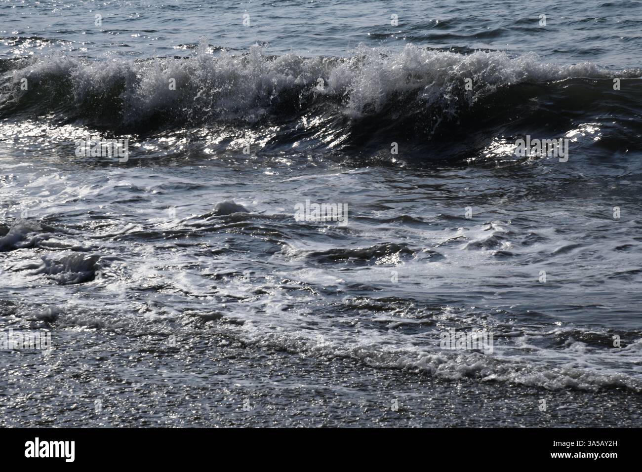 Surf breaking on beach at Playa Hermosa, Costa Rica Stock Photo - Alamy