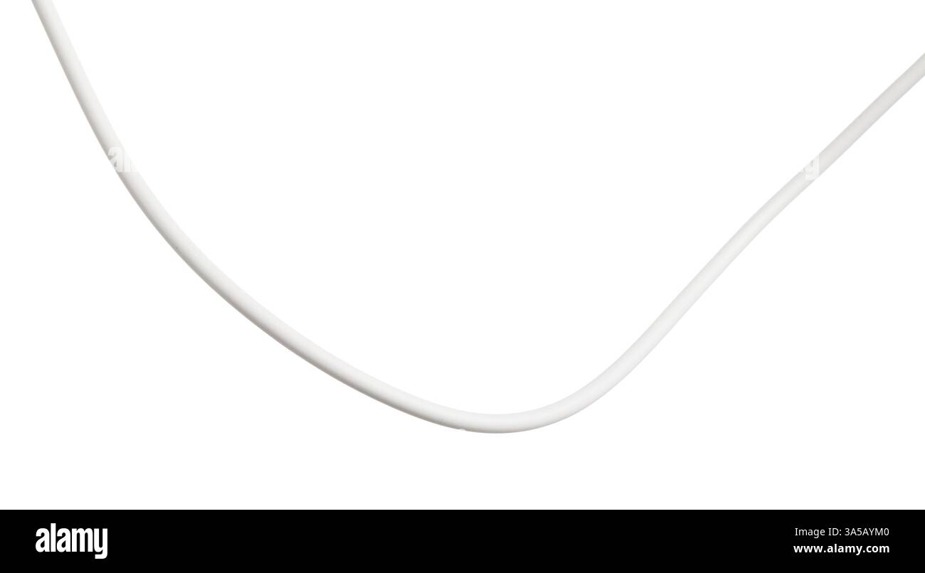 One color electrical wire isolated on white Stock Photo - Alamy
