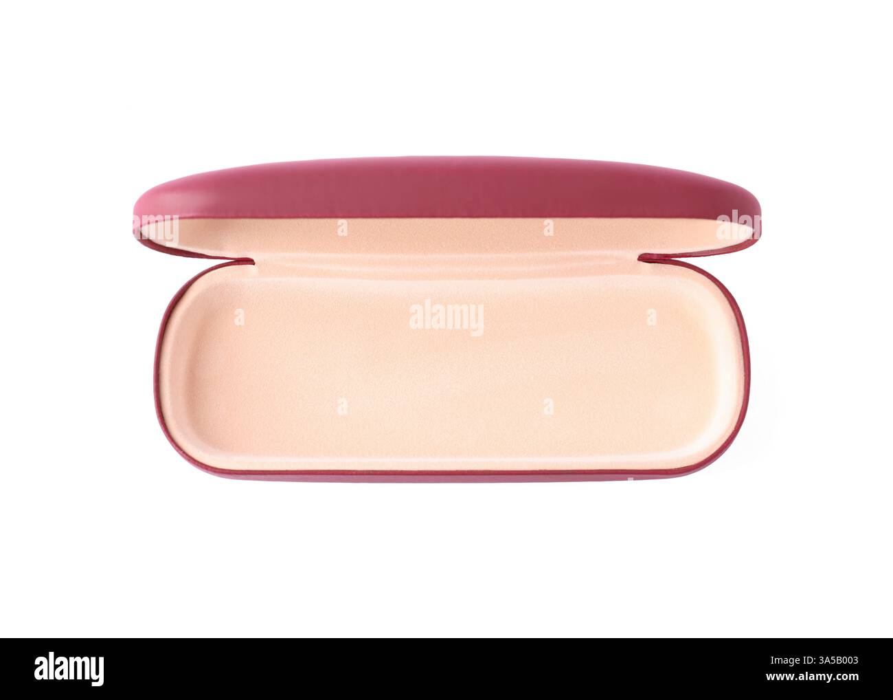 One open glasses case isolated on white, top view Stock Photo - Alamy