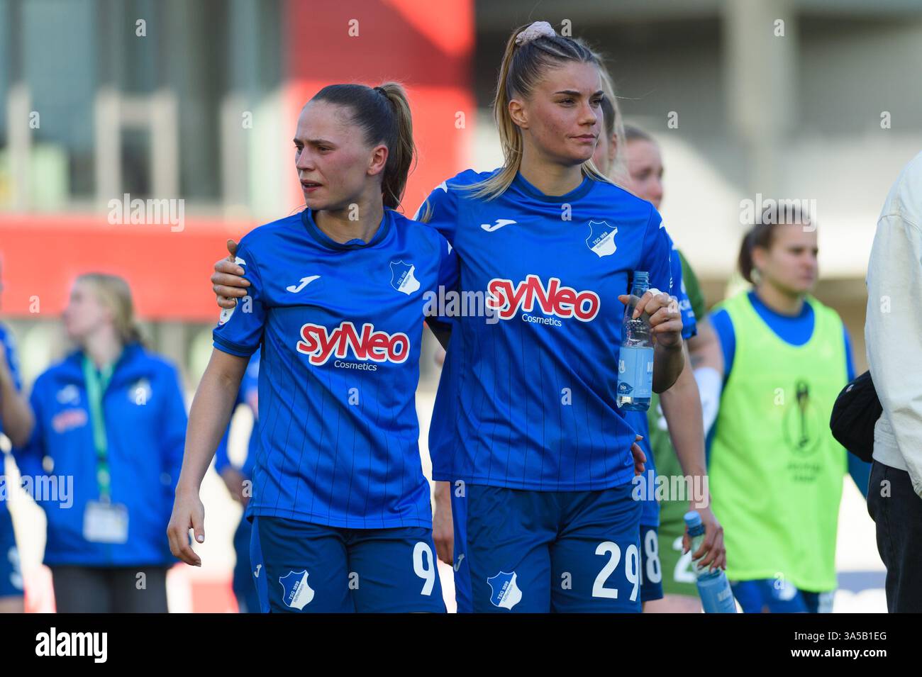 Dejected Jill Janssens (9 TSG Hoffenheim) and Selina Cerci (29 TSG ...