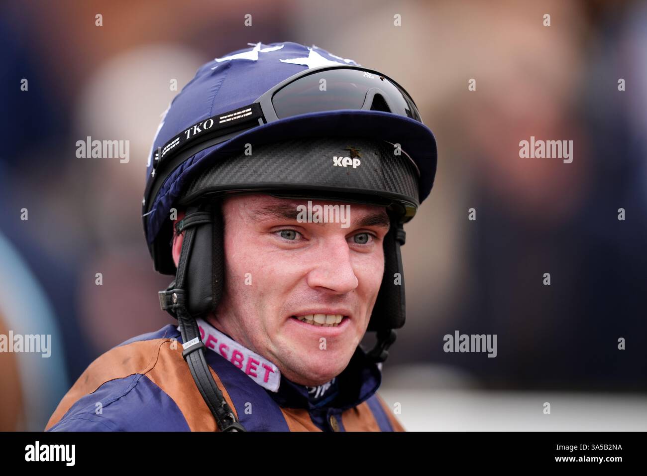 Jonathan Burke at Newbury Racecourse. Picture date: Saturday March 22 ...