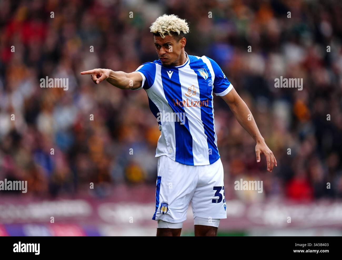 Colchester's Lyle Taylor during the Sky Bet League Two match at the ...