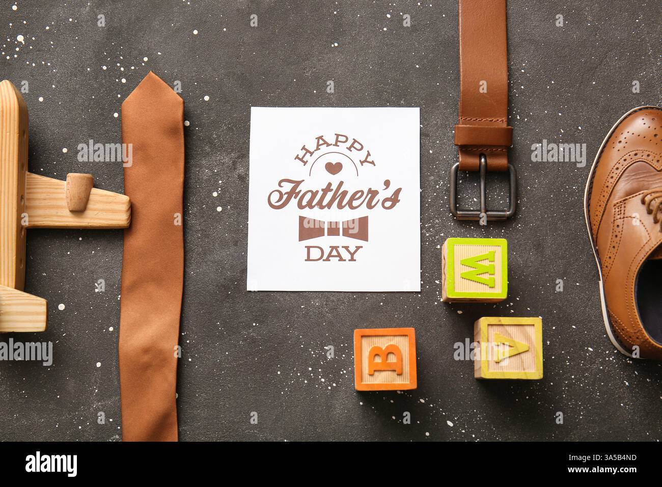 Paper with text HAPPY FATHER'S DAY and different son and father ...