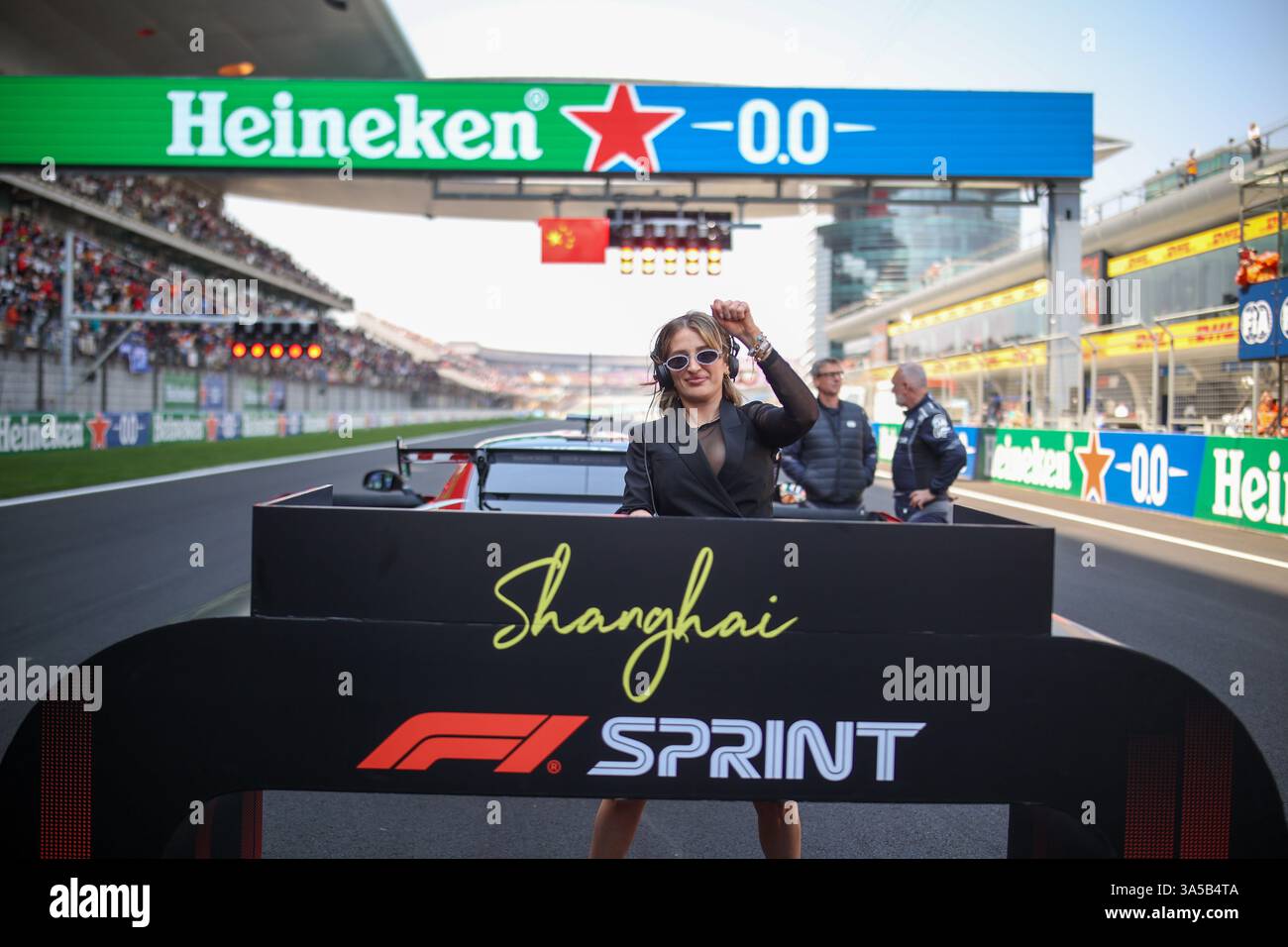 DJ on the Grid during F1 Grand Prix of CHINA at Shanghai International ...