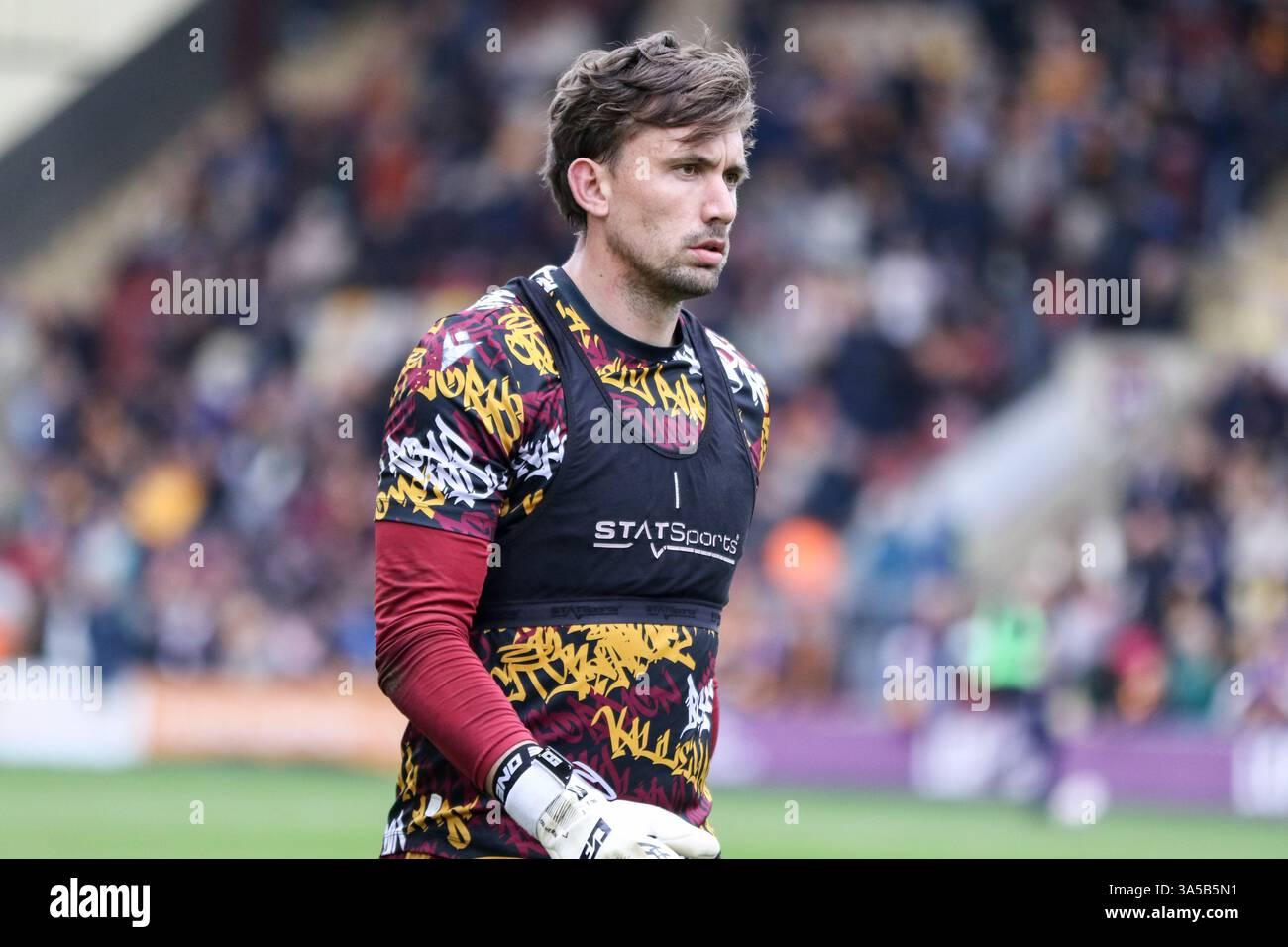 Valley Parade, Bradford, England, March 22nd 2025: Goalkeeper Sam ...