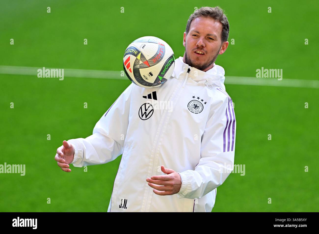 German national coach Julian Nagelsmann practices during a training ...