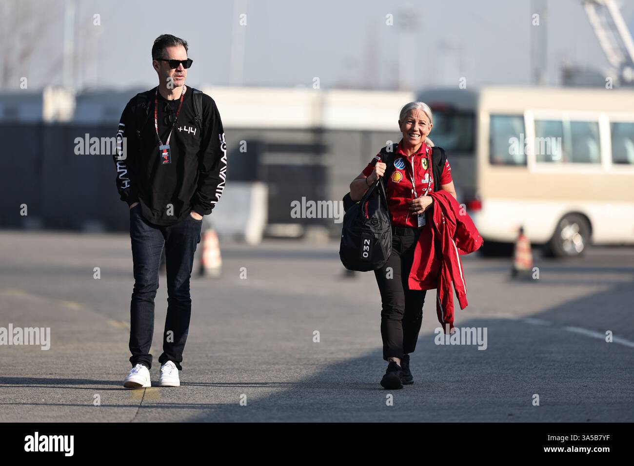 SHANGHAI, CHINA- MARCH 22: Marc Hynes(L) and Angela Cullen, Team Lewis ...