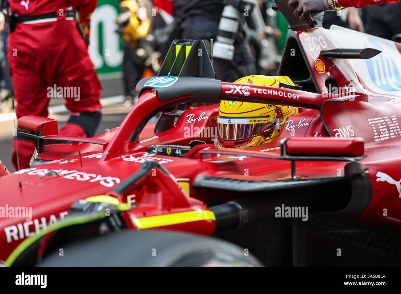 SHANGHAI, CHINA- MARCH 22: Lewis Hamilton of Great Britain and Scuderia ...