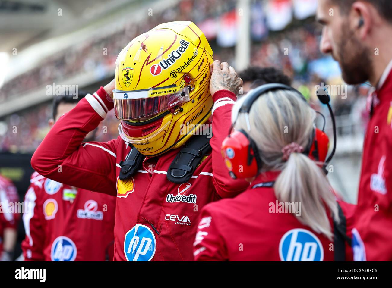 SHANGHAI, CHINA- MARCH 22: Lewis Hamilton of Great Britain and Scuderia ...