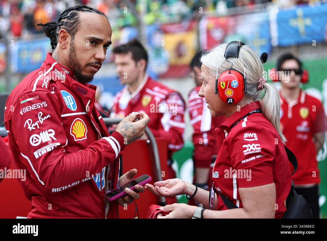 SHANGHAI, CHINA- MARCH 22: Lewis Hamilton of Great Britain and Scuderia ...