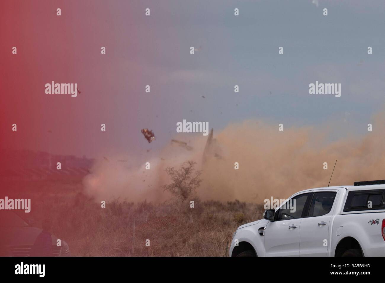 Aircraft crash at the Saldanha Airshow, South Africa An Atlas Impala Mk ...