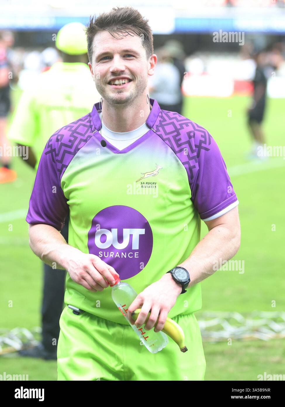 DURBAN, SOUTH AFRICA - MARCH 22: Referee:Sam Grove-White (SRU, 51st ...