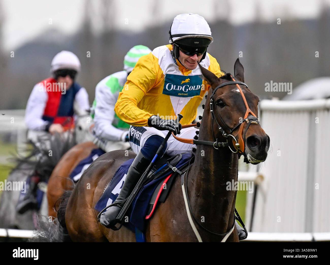 Newbury, UK. 22nd Mar, 2025. John Barbour ridden by Jonathan Burke ...