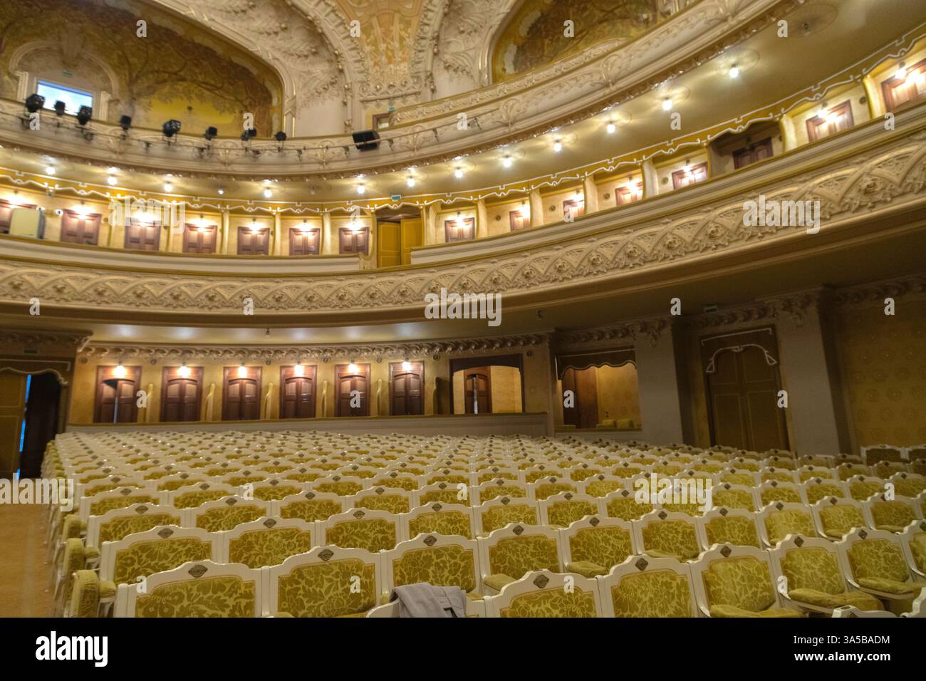 The Art Nouveau interior of the Vichy opera house which opened in March ...